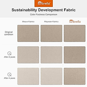 PURPLE LEAF 11 Feet Double Top Deluxe Wood Pattern Round Patio Umbrella Offset Hanging Umbrella Cantilever Umbrella Outdoor Market Umbrella Garden Umbrella, Heather Beige