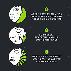 No BS Intensive Overnight Pimple Patches - Fast-Acting Acne Spot Treatment for Clear, Healthy Skin -Hydrocolloid, Salicylic Acid, Calamine (1 BOX of 36ct). Includes Free Skincare Samples