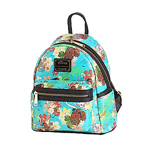 Loungefly Disney Moana Floral Allover Print Womens Double Strap Shoulder Bag Purse