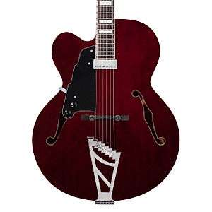 D'Angelico Premier EXL-1 Hollow-Body Lefty Electric Guitar w/ Stairstep Tailpiece - Trans Wine