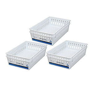 Basic White Storage Trays (6, Rectangle) by Mainstay