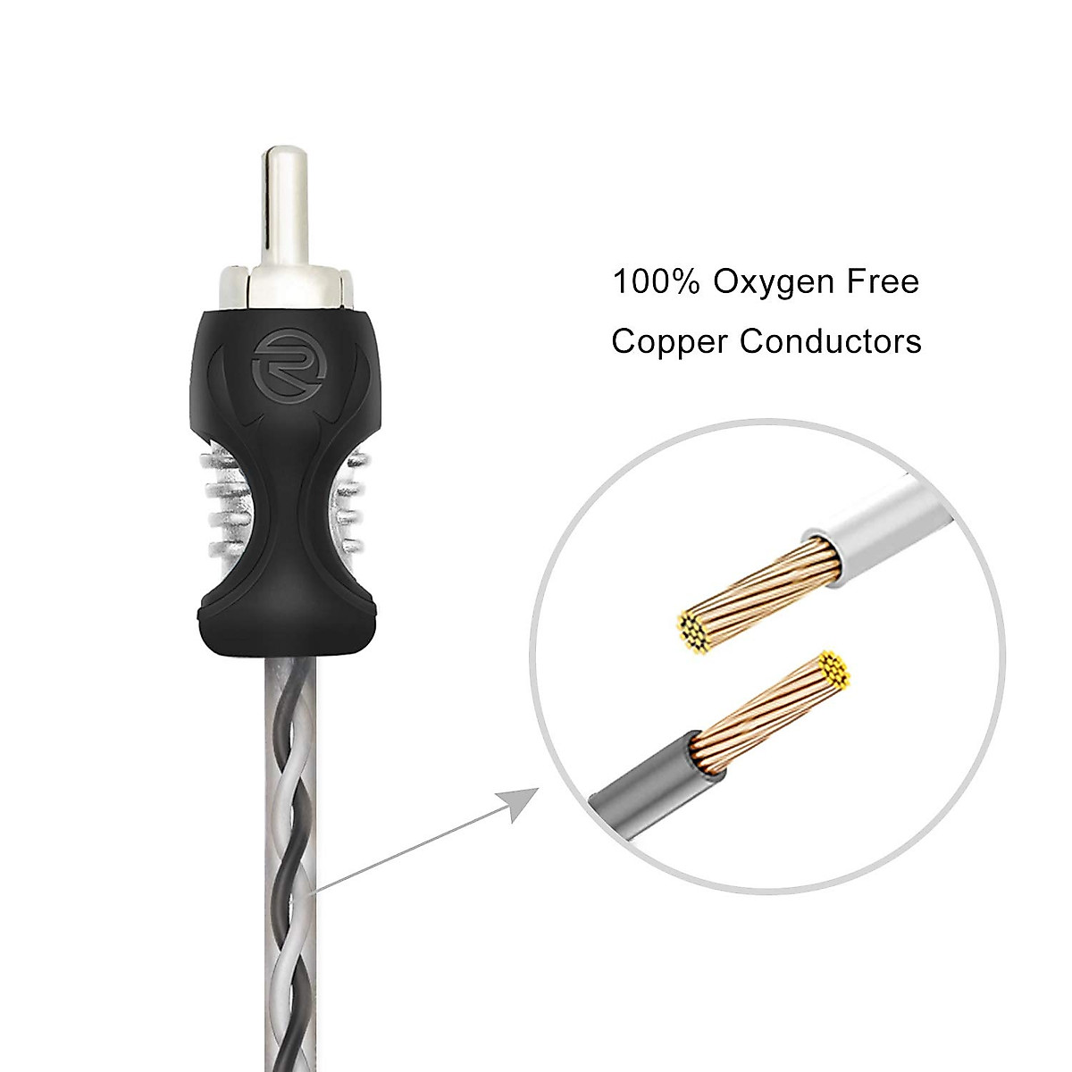 RECOIL RCI217-6 99.99% Oxygen Free Copper 17ft 2-Channel RCA Audio Cable Twisted Pair with Noise Reduction 6 Pack