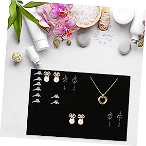 Cabilock Velvet 2pcs Box jewelry box pad dresser organization sponge tray Ear display pad Jewelry display pad hoop ear foam insert jewelry organizer inserts ear sponge holder foams pad