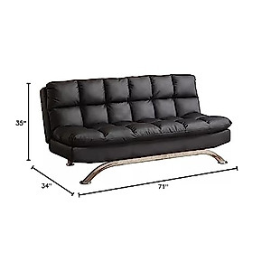 Furniture of America Adelle Convertible Sofa/Futon, Black