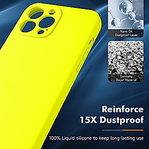Kimguard Silicone Magnetic Case for iPhone 14 Pro Max Magsafe Case Silicone Phone Case with Microfiber Lining for iPhone 14 Pro Max 6.7 inch 2022,Yellow