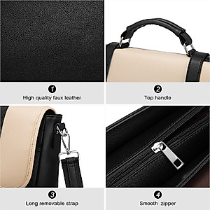 LOVEVOOK Laptop Bag for Women 15.6 inch,Leather Messenger Bag for Women,Large Waterproof Laptop Tote Computer Work Teacher College Bag Bookbag,Cute Womens Briefcase Satchel Purse Handbag Shoulder Bag