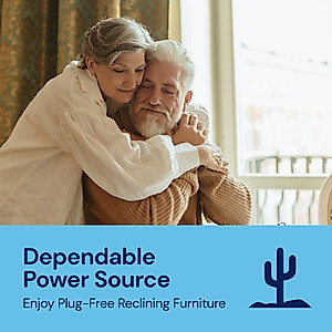 The Blue Cactus Universal Battery Pack for Reclining Furniture with LCD Display- Wireless 2500mAh Rechargeable Battery for Electric Recliner, Power Sofa, Couch, Lift Chair- Fits 2-Pin Motion Furniture