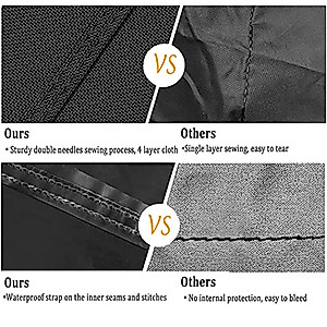 Electric Tongue Jack Cover, Heavy Duty 300D Oxford Fabric Waterproof Tongue Cover for RV/Camper/Travel Trailer/Plug Protector，Universal Electric Power Tongue Jack Cover(10''Lx5''Wx14 H)