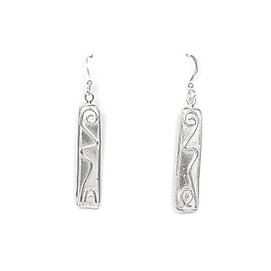 Alpha and Omega Sterling Silver earrings - Gift Boxed with Story Card - Handcrafted in USA (Shipped by Artist Studio)