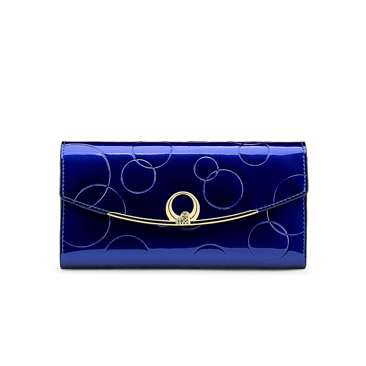 LYRRSH Women's Wallet Leather Long RFID Blocking Large-capacity Wallet Multifunctional Anti-theft Credit Card Holder (blue), 19cm*10cm*3.5cm