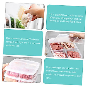 Angoily 3pcs Box Storage Box Containers with Lids Storage Cubes with Lid Refrigerator Fridge Food Clear Storage Bin with Lid Fridge Storage Container White Plastic Can Vegetable
