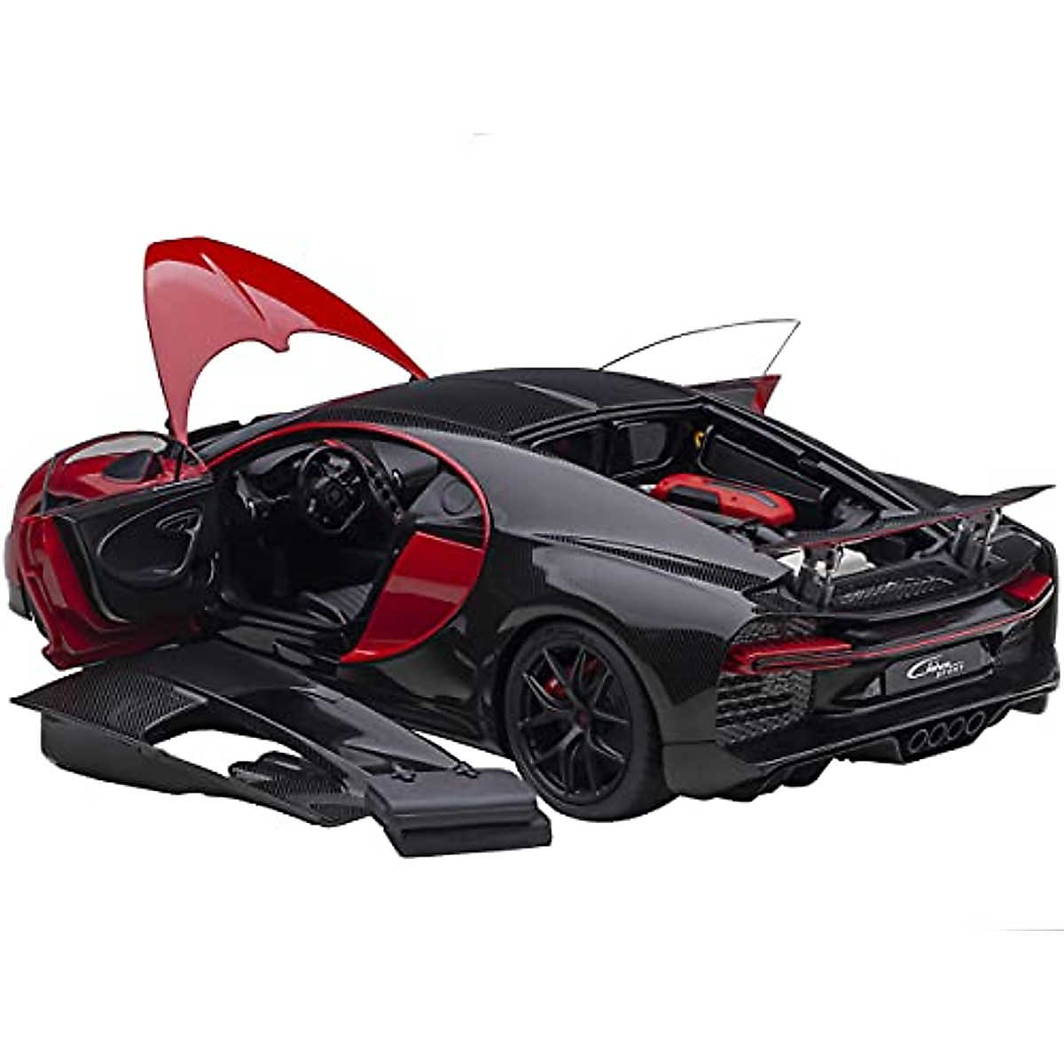Auto Art Models 2019 Bugatti Chiron Sport Italian Red and Carbon Black 1/18 Model Car by Autoart 70996