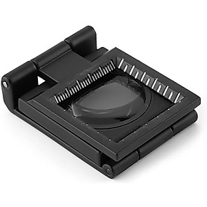 Yosoo 10X 28mm Mini Three-Folding 10X Magnifier Zinc Alloy Magnifier Magnifying Glass with Scale for Textile Optical Jewelry Tool