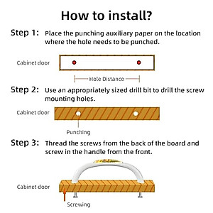 Pull Handle Fence Handle Long Cabinet Handles for Interior, Closet, Drawer, Outdoor, Garage, Birds and Leafs