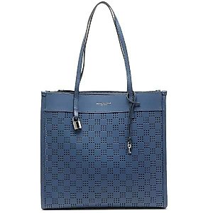 Marc Jacobs The Grind Coated Leather Tote (Blue Sea)