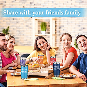 Sieral Thank You for Being Awesome Tumbler,Thank You Gifts for Women Men 20oz Insulated Stainless Steel Travel Tumbler with Lid and Straw Appreciation Gift with Keychain (Multicolor, 24 Pieces)