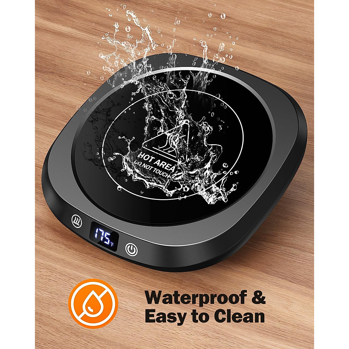 Coffee Mug Warmer -4S Fastest Heating Coffee Cup Warmer for Desk，5 Temp & 1-12H Timer Settings Auto Shutoff Candle Warmer,Ideal Coffee Gift Accessories with Greeting Card Keep Beverages Coffee Warmer