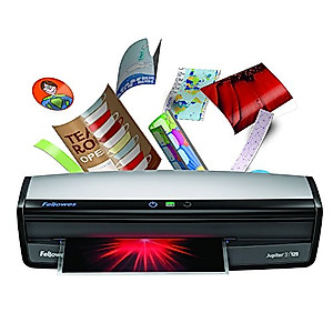 Fellowes Jupiter 2 125 Laminator with 10 Pouches, 12.5 Inch (5734101), Black & Grey
