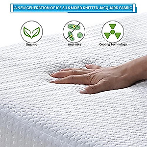 JXMS 8 Inch Twin Mattress - Infused Gel Memory Foam Mattress Gel Memory Foam Medium Firm, Back Pain Relief for Cool Sleep Supportive & Pressure Relief