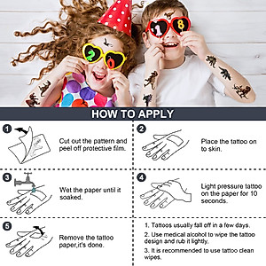 97 Pcs Dinosaur Temporary Tattoos Stickers, Cute Forest Dinosaur Waterproof Tattoo Stickers Theme Party Supplies Decoration Birthday Party Favors Kids Boys Girls Gifts