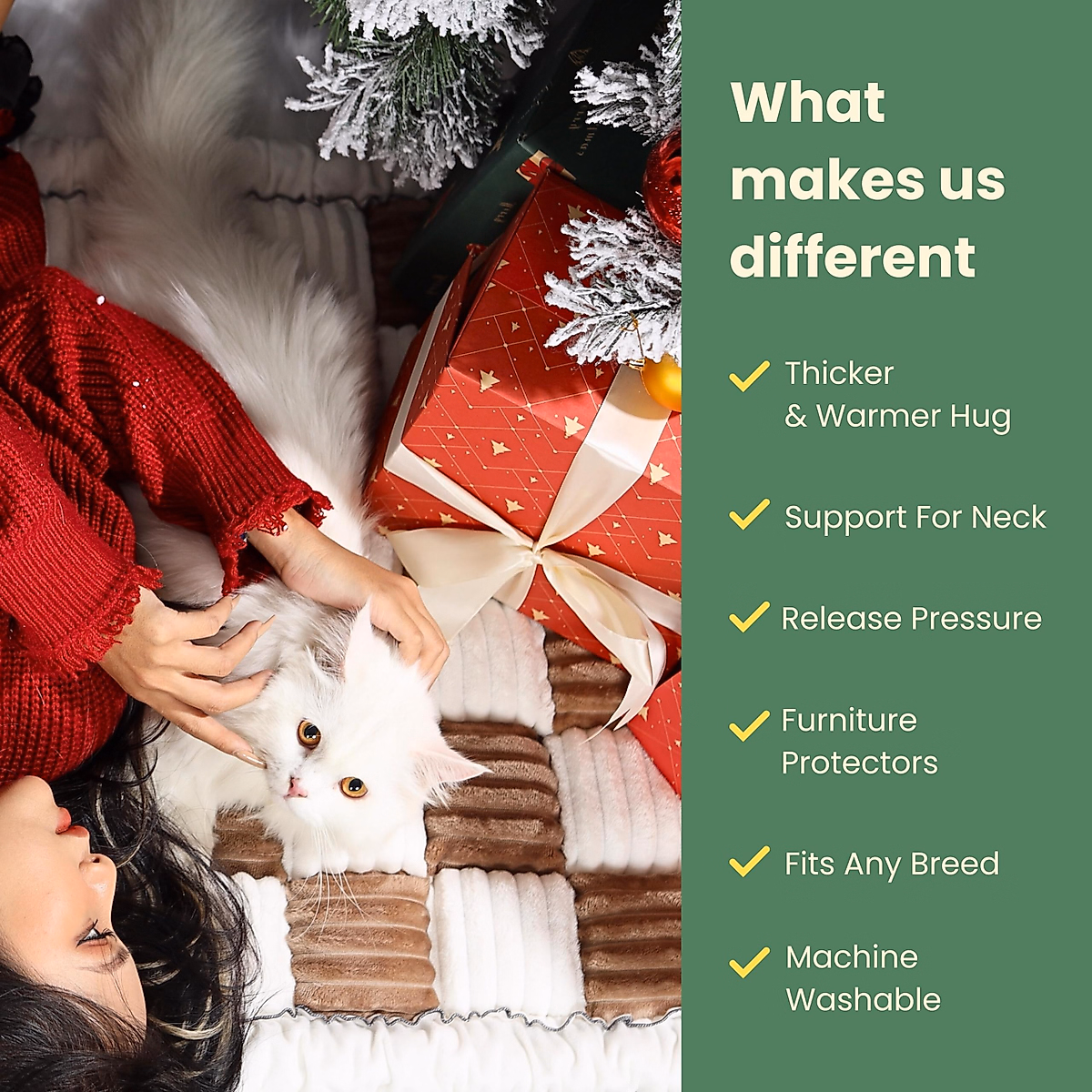 Cattasaurus Pet Couch Cover, Washable Sofa Protector for Cats & Dogs, Pet-Friendly Couch Mat for Cats & Dogs Up to 120lbs (Large, Blue Grey)