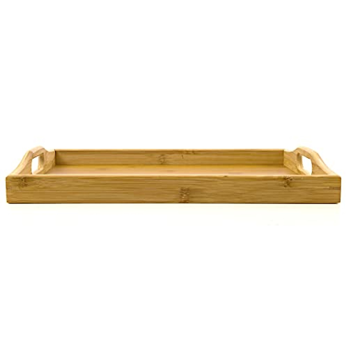 Serving Tray with Handles Nice Size Aprox 17.7 X 13 inch by Intriom Bamboo Collection