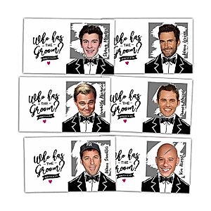 Nopoben Bridal Shower Games - Who Has The Groom Scratch Off Celebrity Cards, Bachelorette Party Games Supplies – 36 Cards(XL01-baica)