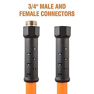 Tahoe Trails Hybrid Flex Garden Water Hose 5/8" x 50 ft, with Swivel Grips and Solid Brass Fittings, Extreme All Weather Flexibility