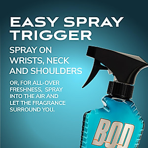 BOD man Fragrance Body Spray, Fresh Blue Musk, 8 fl oz