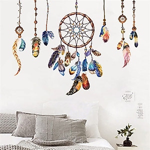 Dream Catcher Wall Stickers Decals,YXY LLC Dream Catcher Feathers Wall Stickers for Bedroom Kids Room Decoration (Dream Catcher)