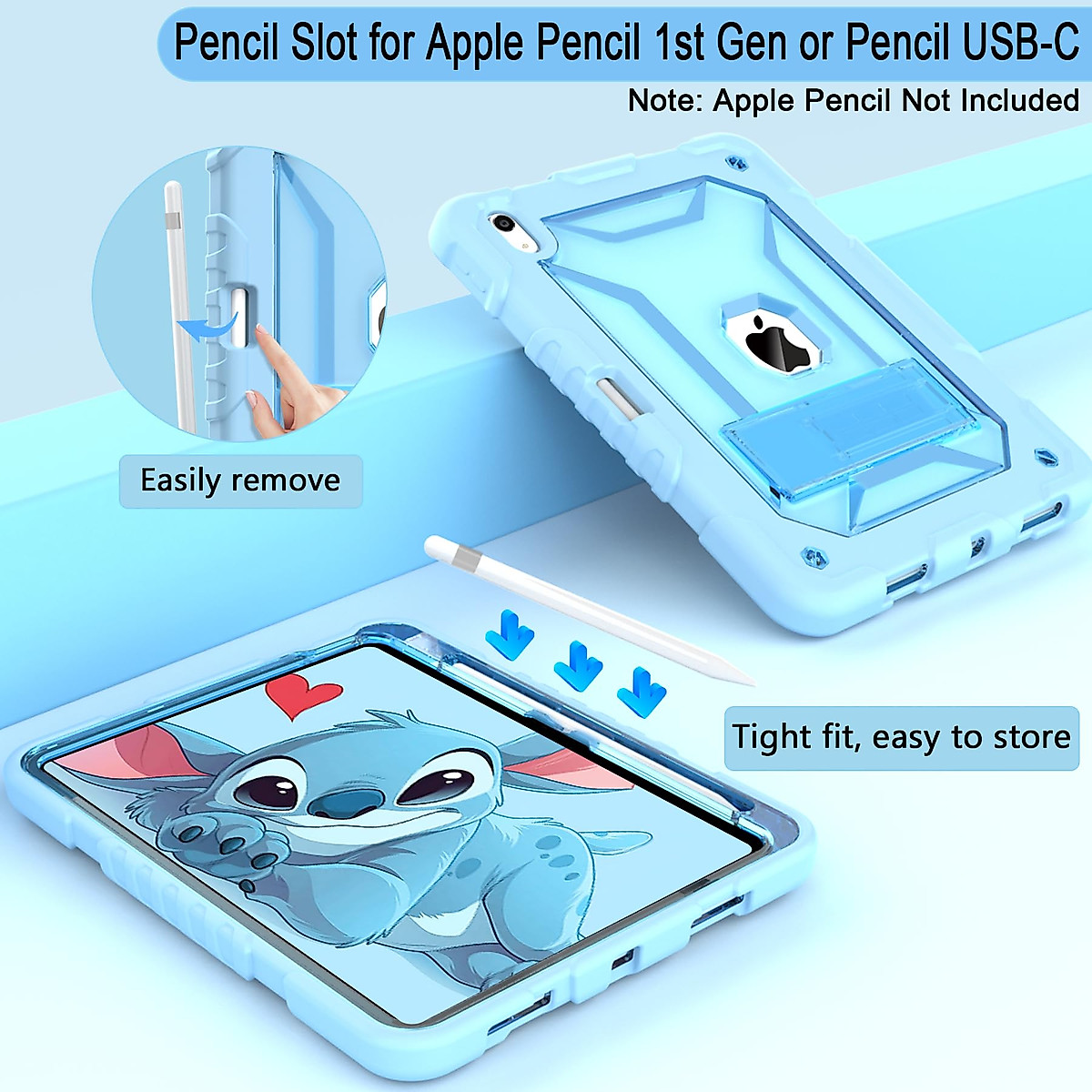 TIMISM Case for iPad 10th Generation Case 10.9 Inch 2022 with Shoulder Strap, Translucent PC Back Sturdy Heavy Duty Full-Body Shockproof Protective Case with Pencil Holder and Kickstand, Black+Green