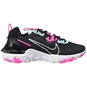 NIKE Women's NSW React Vision Running Shoe, Dk Smoke Grey White Pink Blast Tropical Twist Black, 7.5