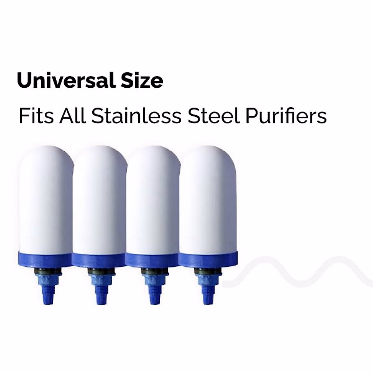 AquaEasy Ceramic Water Filter Candle (4 Piece) Replacement Gravity Water Filter Blocks Compatible with Gravity Filter Systems like ProOne, AlexaPure and Berkey | Pre Filtration | Ceramic Dome Filter