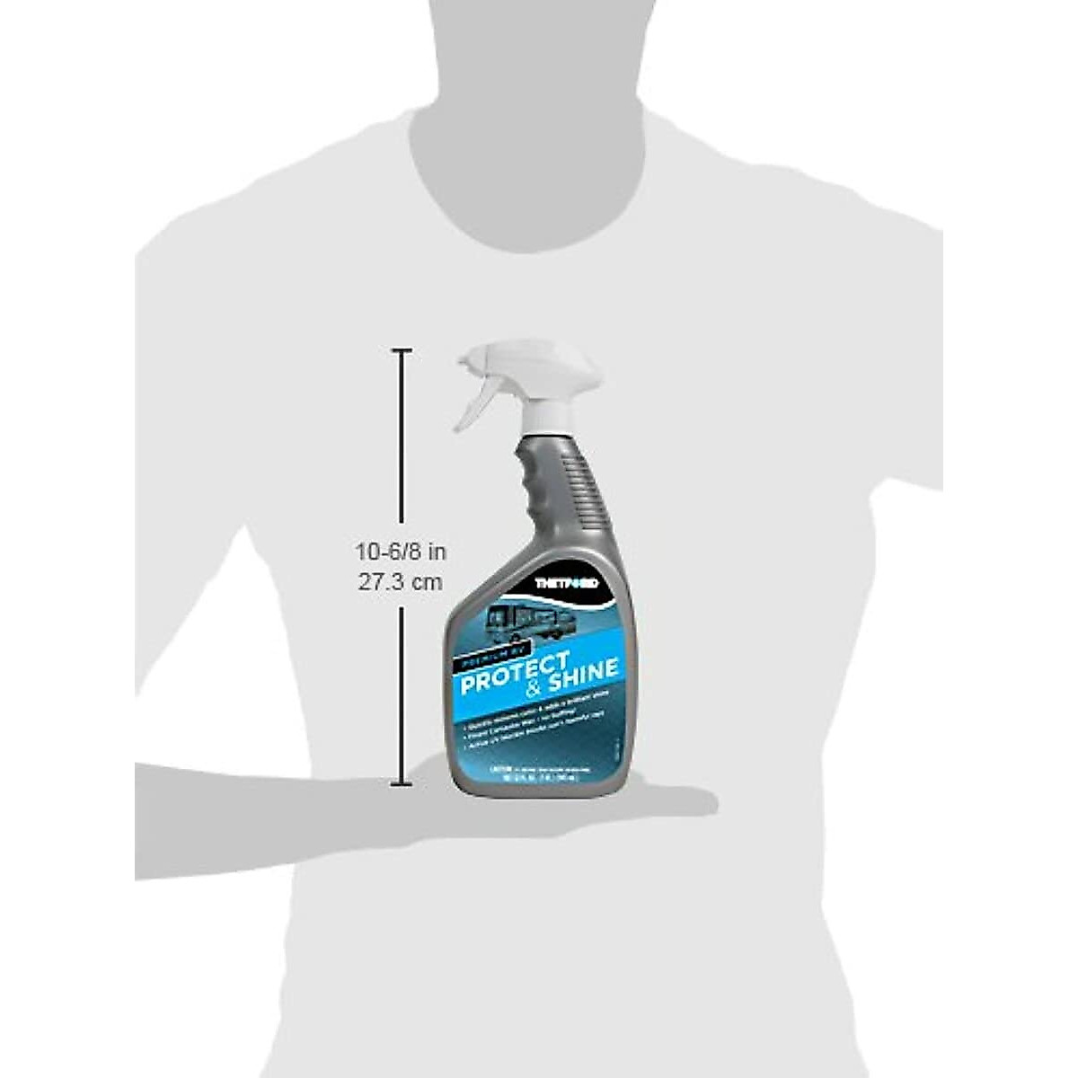 Thetford Premium RV Protect & Shine - Spray Carnauba Wax Treatment for RVs - Cars - Boats - Motorcycles - 32 oz 32755