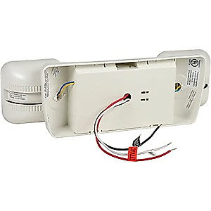 Global Industrial 2 Head Square LED Emergency Unit w/Adjustable Optics and Ni-Cad Battery Backup