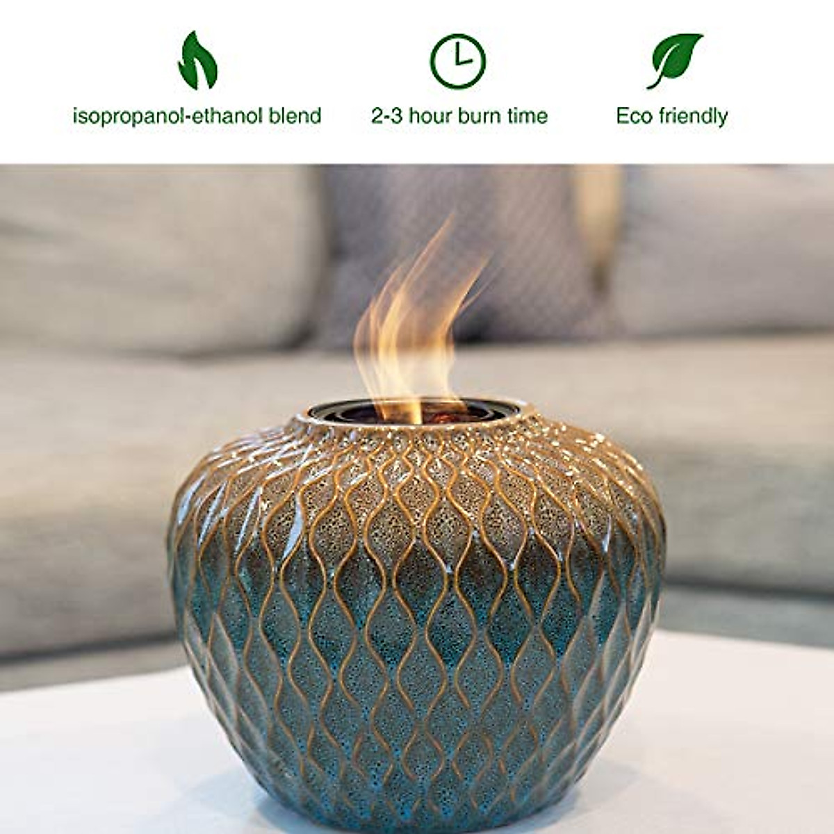 EchoFlame Gel-Fuel for Portable Indoor/Outdoor Tabletop Fireplaces, Gel Torches and Gel Burners (Pack of 24)