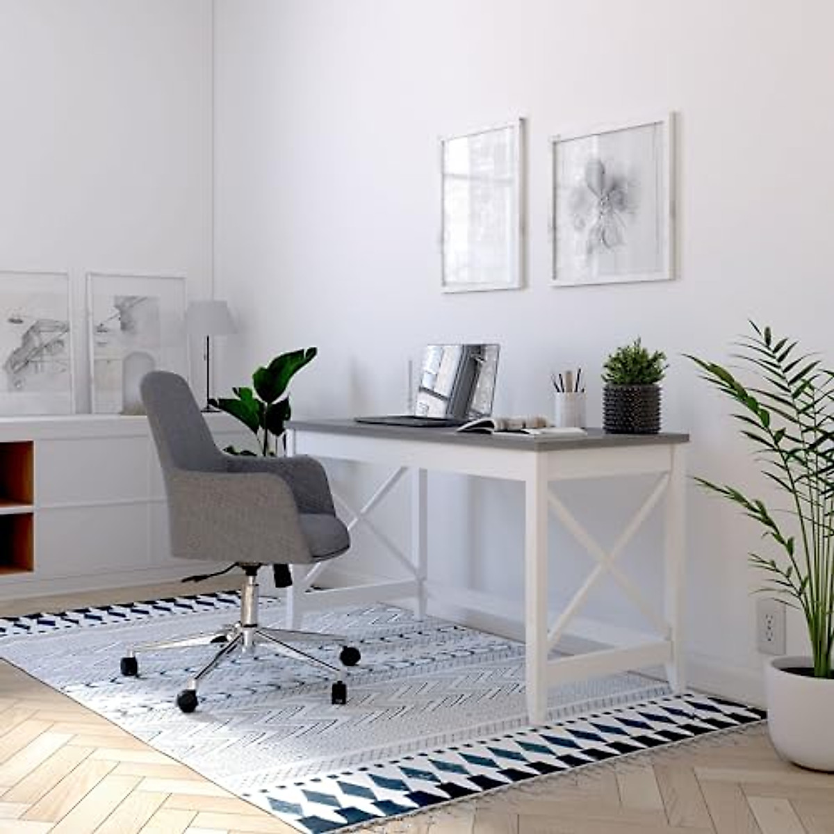 Alera ALEWSF4824GY 47.24 in. x 23.62 in. x 29.53 in. Farmhouse Writing Desk - Gray