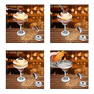 Smoking Spirits Cocktail Smoker Kit with torch, Old Fashioned Smoker for Cocktails/Bourbon/Drinks, Whiskey Smoker Kit with 4 kinds of Flavored Wood Chips. Great Gift for Father, Husband, Friend, and Birthdays. (No Butane)