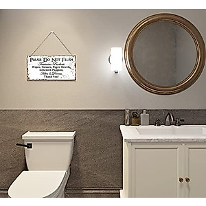 Please Do Not Flush Feminine Products Wall Decor Sign, Hopes & Dreams, Printed Wood Plaque Sign, Hanging Bathroom Signs, Funny Wall Decor For Toilet, Farmhouse Bathroom Decor Wall Art Sign 12" x 6"