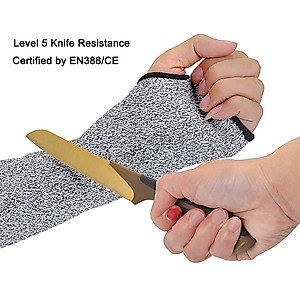 Cut Resistant Sleeves,Breathable Arm Protectors for Thin Skin and Bruising,18 inch Safety Gardening Sleeve with Thumb Hole,Sleeves to Cover Arms for Men Women on Garden fixing Work