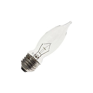 GE Lighting Crystal Clear, Decorative Bent Tip Light Bulb, 40 Watt (350 Lumens) 12 Count