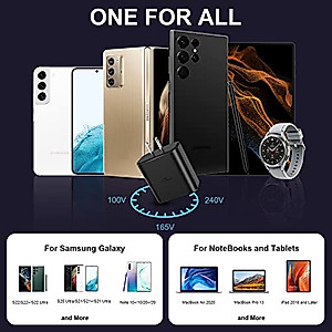 Super Fast Charger Type C for Samsung, 2 Pack 45W USB-C Super Fast Charger Travel Adapter with 5FT Type C Fast Charging Cable for Samsung Galaxy S23/S23 Ultra/S23+/S22/S22+/S22 Ultra/S 21/Note 10+/20