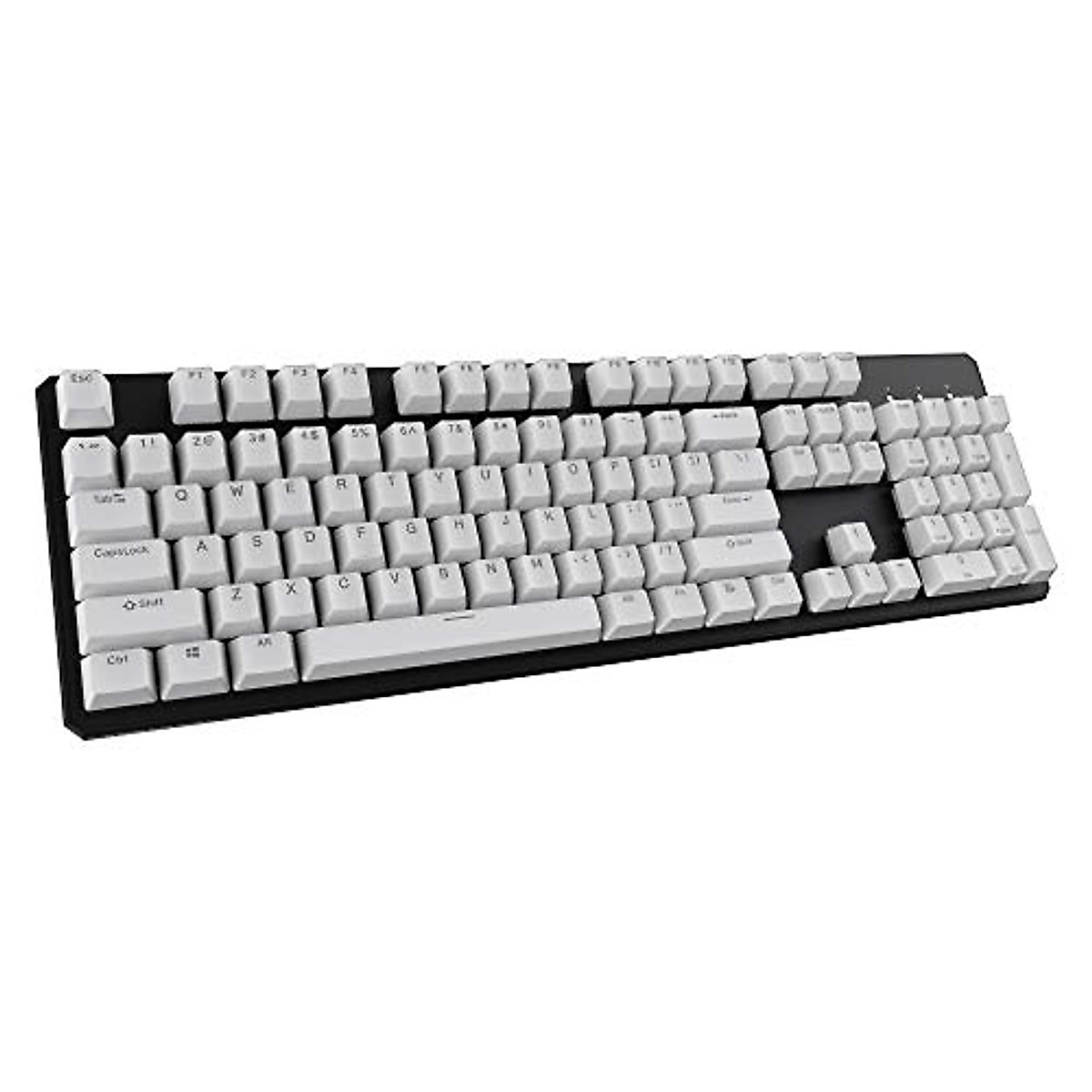 TECWARE PBT Keycaps, Double-Shot PBT Keycap Set, for Mechanical Keyboards, Full 112 Keys Set, OEM Profile, English (US, ANSI) (White)