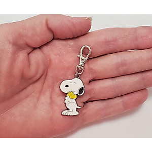 SNOOPY LOVES WOODSTOCK PEANUTS JEWELRY CHARM FOR ZIPPER PULL DOG CAT PET COLLAR PURSE LEASH DIY ETC
