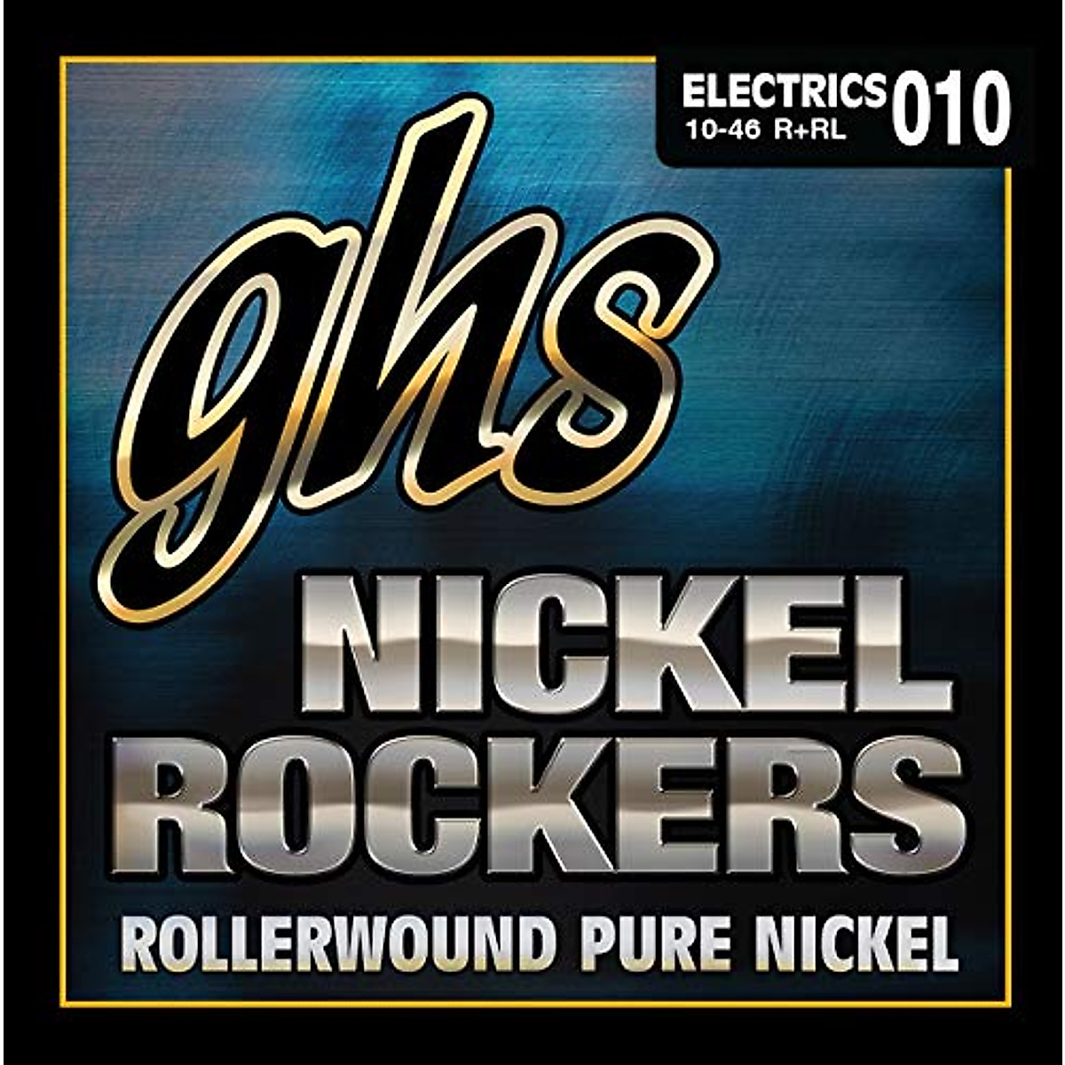 GHS Strings R+RL Nickel Rockers, Rollerwound Pure Nickel Electric Guitar Strings, Light (.010-.046)