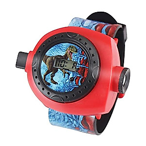 Chenfly Dinosaur Projector Digital Wrist Watch Kids Watch 24 Dinosaur Design Cartoon Watch Projector Funny with Strap Educational Toy Gift