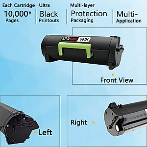 APRONE 601H 60F1H00 Remanufactured Toner Cartridge Replacement for Lexmark 601H Work for MX310dn MX611de MX511de MX410de MX611dhe MX610de MX511dhe MX510de MX511dte MX611dte (10,000 Pages)