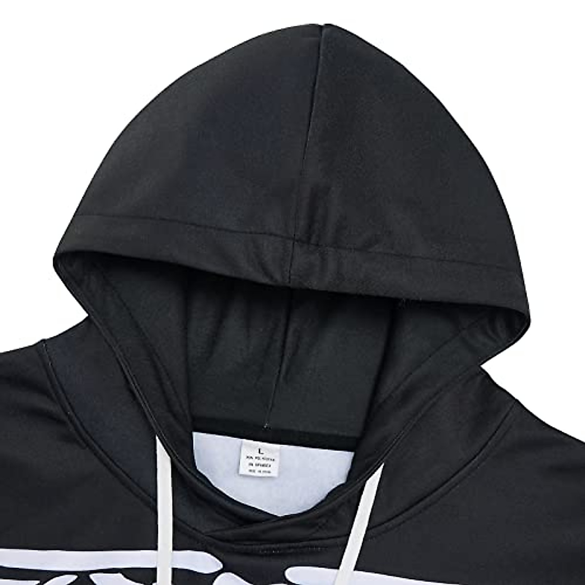 Idgreatim Men Women Halloween Skeleton Hoodie Novelty Realastic 3D Graphic Pullover Sweatshirt with Pocket Novelty Cpsplay Hoody Jacket for Dead Parades XL