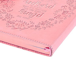 Christian Art Gifts Classic Journal I Know The Plans Jeremiah 29:11 Bible Verse, Inspirational Scripture Notebook, Ribbon Marker, Pink Faux Leather Flexcover, 336 Ruled Pages