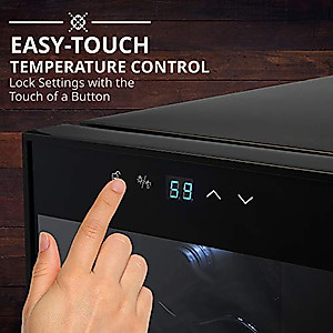 Ivation 51 Bottle Compressor Wine Cooler Refrigerator with Wi-Fi Smart App Control Cooling System | Large Freestanding Wine Cellar Fridge For Red White Champagne or Sparkling, Black Glass Door & Lock